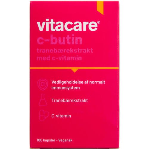 VitaCare C-butin Tranebær 100 kapsler - Vitaminer - Dansk Homøopatisk ...